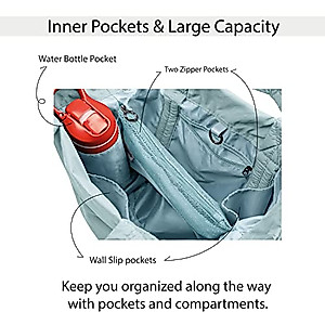 ODODOS 19L Multi Hobo Bags 2.0 with 2 Straps for Women, Totes Handbags, Crossbody Shoulder Bags, Chambray