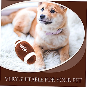FOMIYES Pet Ball Toy Puppy Chew Toys Puppy Dental Chew Toys Dog Teething Toy Dog Rugby Ball Toy Dog Squeaky Balls Dog Bite Toys Dog Molar Toy Interactive Dog Toys Small Dog Plush Tennis