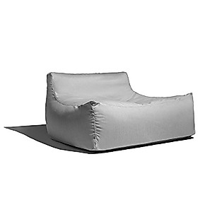Jaxx Lavista Outdoor Bean Bag Loveseat / Modern Patio Sofa, Sunbrella, Granite