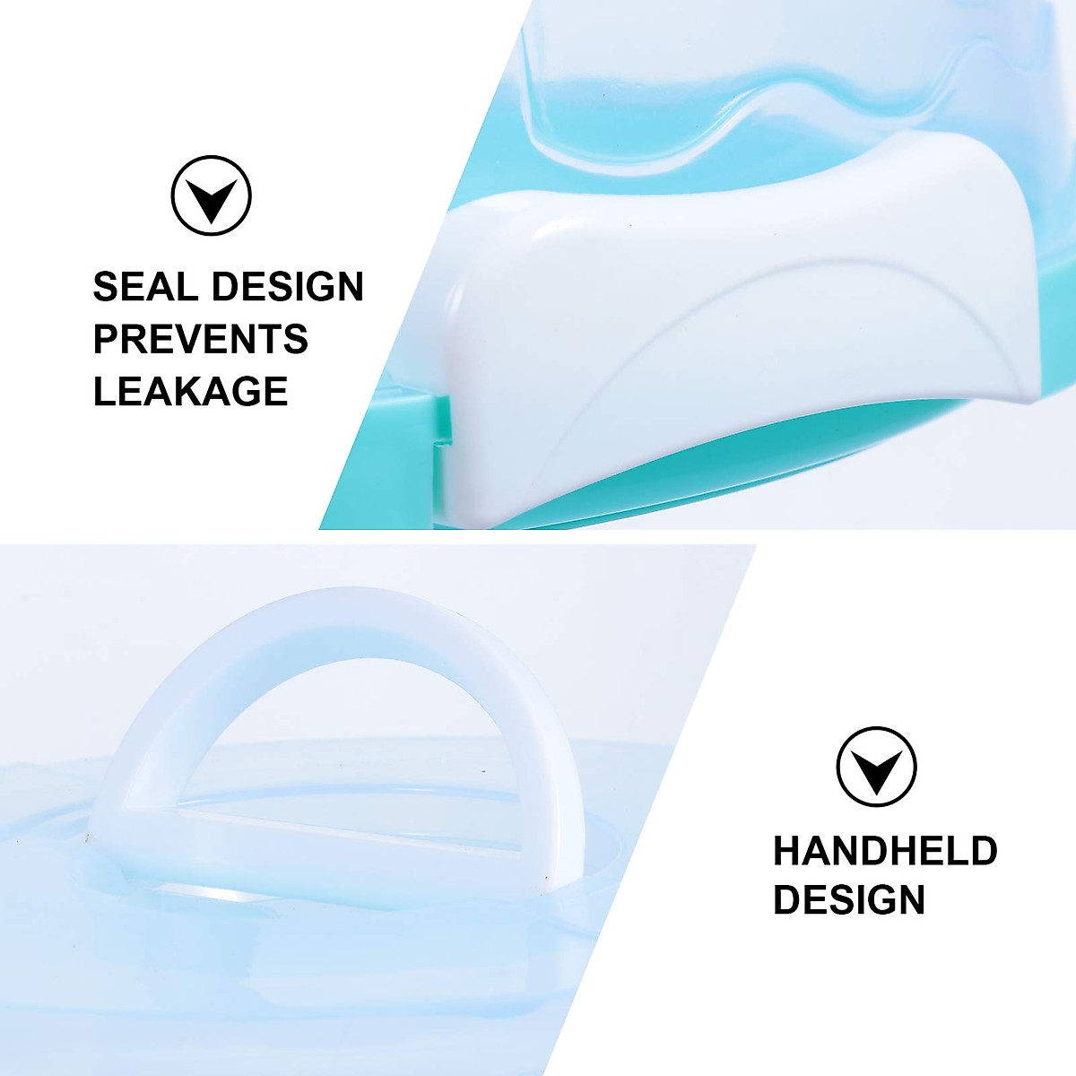 DOITOOL Plastic Portable Cake Box Dish Food Covers Locking Cake Carrier Holder Round Bread Container Cheese Cloche Dome for Food Cake Takeaway Supplies Blue