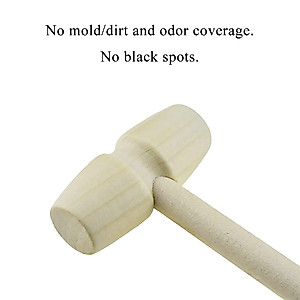HAHIYO Mini Wooden Hammers Crab Lobster Mallets Pounding Tool Long Handle to Grip Steady No Mold Dirt Smooth Edge Solid Easy Clean Quick Eat Meat for Breakable Chocolate Heart Easter Eggs 6PCS