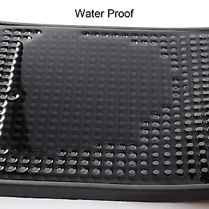ZOENHOU 3 PCS 12 x 18 Inch Bar Service Mat, Black PVC Heavy Duty Barber Spill Mats, Non-Slip Heat Resistant Protective Pad Tools Countertop Spill Bar Mat for Bar, Kitchen, Restaurant, Hotel