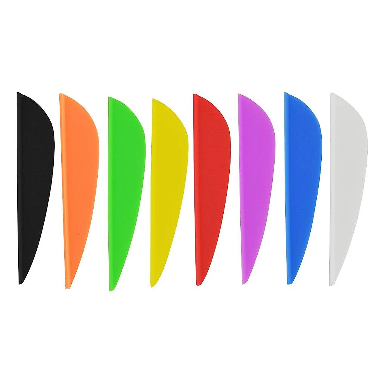 SHARROW 100pcs Archery Arrow Fletches 1.75Inch 2Inch 2.5Inch 3Inch Rubber Arrow Feather Fletching Arrow Vanes for DIY Arrows (White, 1.75Inch)