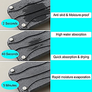 NiuYichee Home Sink Caddy with Grooves, Stainless Steel Feet with Rubber Bottom, Water Absorbing Stone Used for Hand Soaps & Brushes & Toiletries in The Modern Home