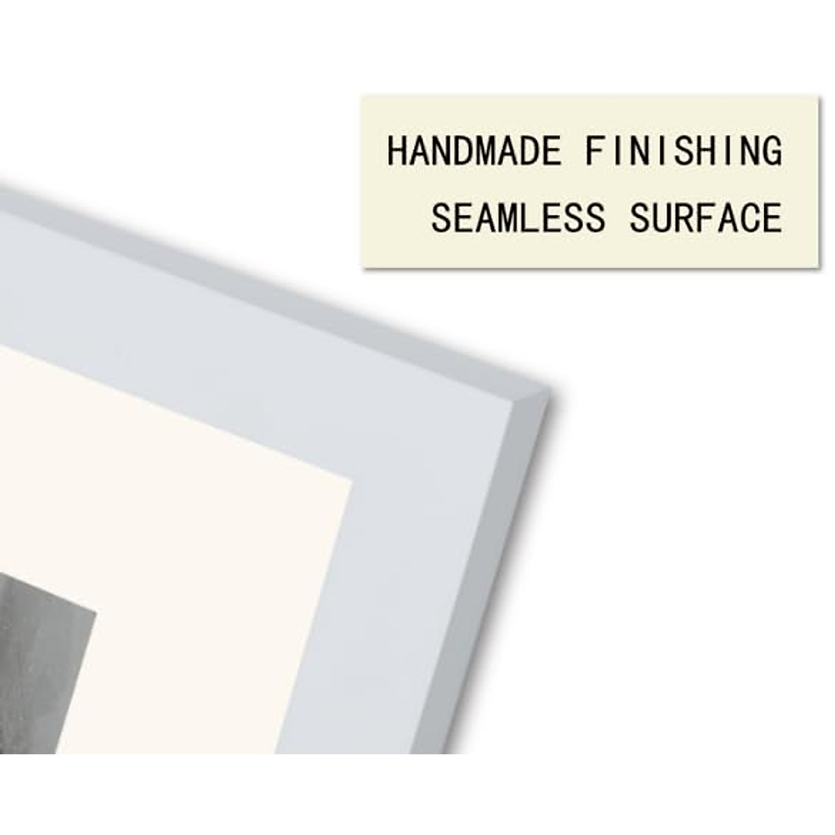 Art Emotion White 16x20 Picture Frame with 11x14 Mat (Handmade Finishing Seamless Surface)| Versatile Wood Frame for Photos, Posters, and Art | Modern Design for Home or Office Decor