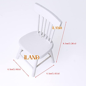 iLAND Wooden Dollhouse Furniture on 1:12 Scale for Miniature Dollhouse Kitchen w/Unit Cabinets, Dollhouse Fridge and Dollhouse Dining Room Furniture(Pretty Pink 11pcs)