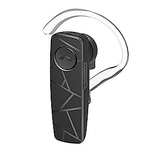 TELLUR VOX 60 Bluetooth Headset, Handsfree Earpiece, BT v5.2, Multipoint Two Simultaneous Connected Devices, 360° Hook for Right or Left Ear, iPhone and Android, Car Charger Included