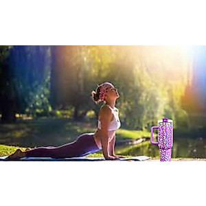 Tumbler With Lid And Straw 40 Oz,Insulated Tumblers, Travel Water Bottle, Trending Cups For Women & Men, Great Travel Gifts For Her & Him 3d Lilac