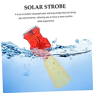 2pcs Signal Light Emergency Beacon Light Solar Strobe Light Emergency Strobe Light Solar Warning Strobe Traffic Flashing Light Warning Light Solar Beacon Solar Flashing Light