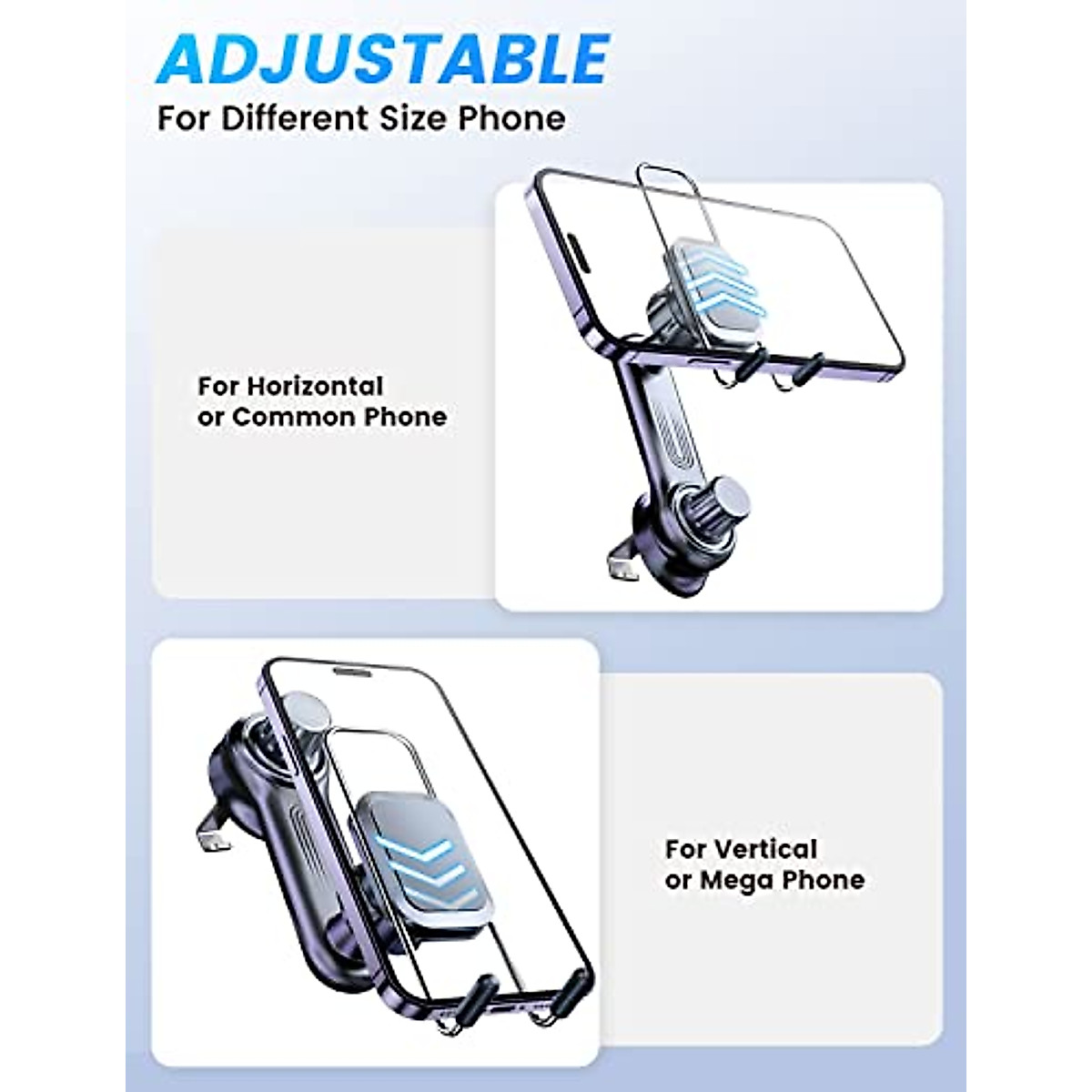 eSamcore Magnetic Phone Holder for Car – [Supporting Bar] Magnetic Phone Mount for Car Vent with [360° Rotatable Arm] Powerful Phone Magnet Compatible with iPhone Samsung Cell Phone