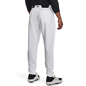 Under Armour Men's Utility Baseball Straight Leg Pant Pipe 22, (100) White / / Black, Medium