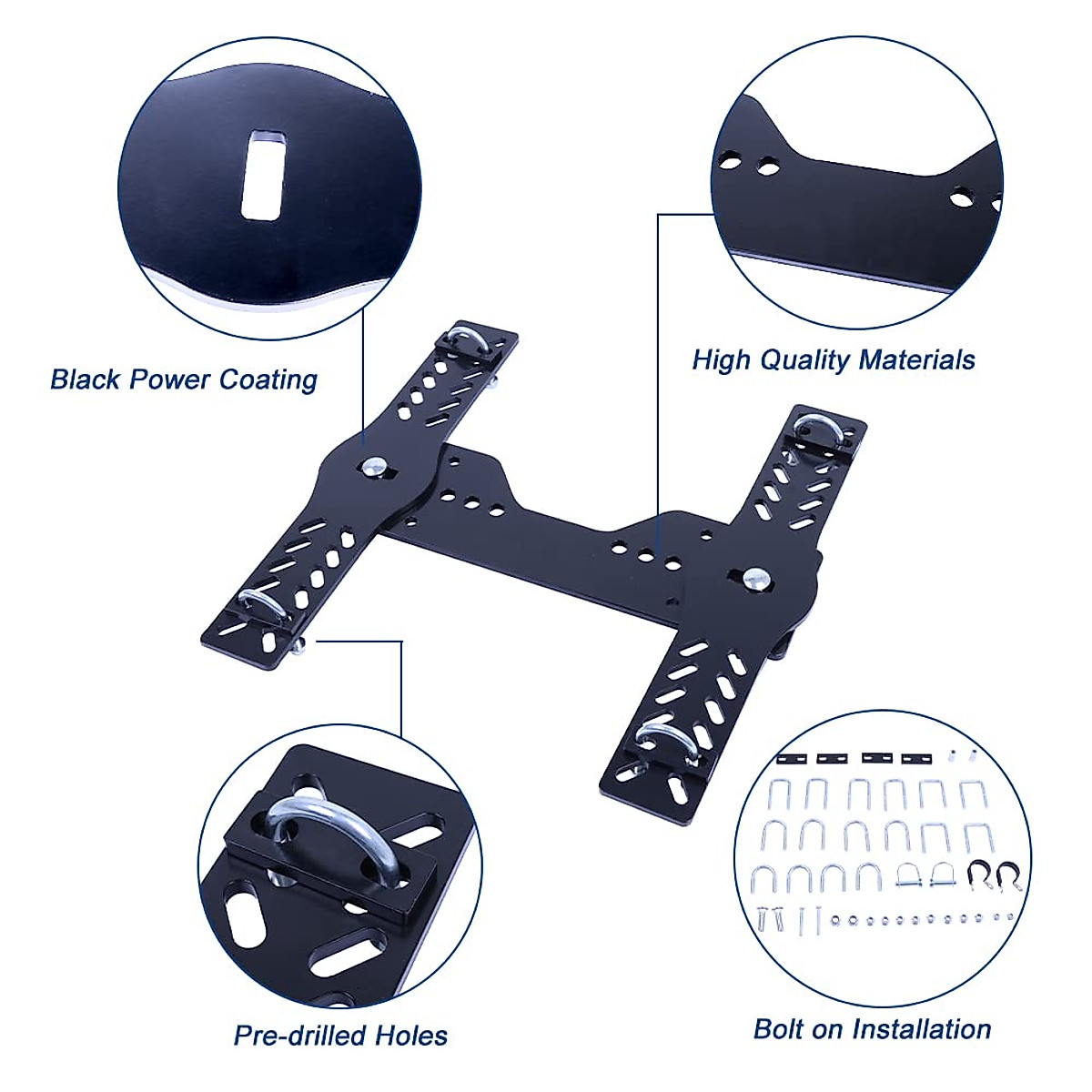 ELITEWILL Universal ATV Snow Plow Mount Bracket with Black Powder Coating Replace OEM #105745 & #10-5745