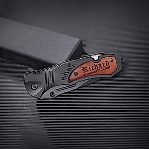 Personalized Knife for Groomsmen - Custom Engraved Pocket Knives for Men - 6 Font Multi-set Option - Groomsmen Gifts for Wedding, Groomsmen Proposal Gift - Bachelor Party, Best Man