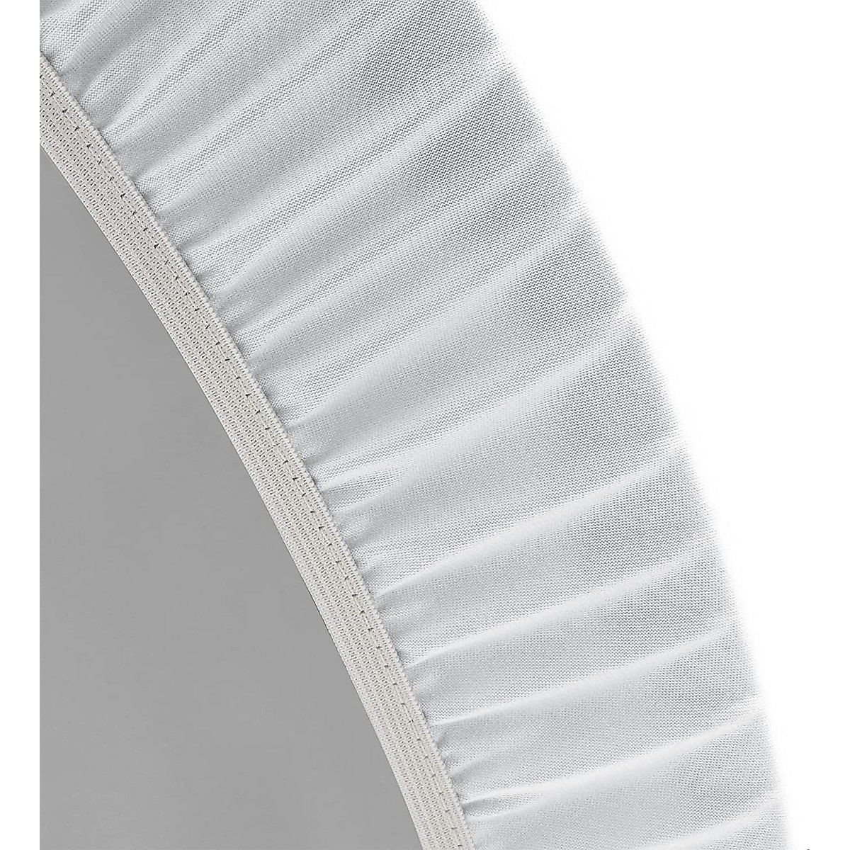 VBTGVE Round Fitted Paisleytablecloth, Paisley Pattern Floral Design with Leaves, Elastic Edge, Suitable for Dining Tables, self-Service Parties and Camping, Fit for 44" Table, Orange Green