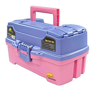 Plano 2-Tray Tackle Box with Dual Top Access, Periwinkle/Pink, One Size (620292)