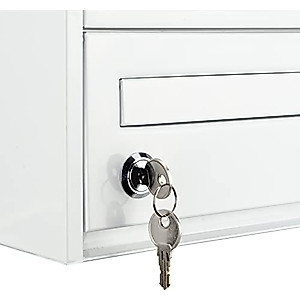 Barska CB13118 Key Lock Multi-Purpose Desktop Envelopes Cash Documents Suggestions Drop Box Organizer White 15.75" x 11" x 4.87"