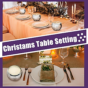 MTLEE Scented Candle Gifts Bulk for Women Mirror Disco Ball Candle Storage Soy Candles with Essential Oils for Wedding 70s Disco Party Decoration Teacher Mom Home Birthday Gifts (10 Pcs)