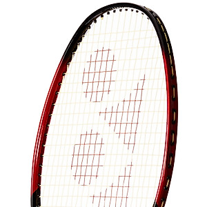 YONEX Badminton Racket Nanoray Series 2018 with Full Cover Professional Graphite Carbon Shaft Light Weight Competition Racquet High Tension Fast Speed Performance (NR7000I - White/Red, Pack of 1)
