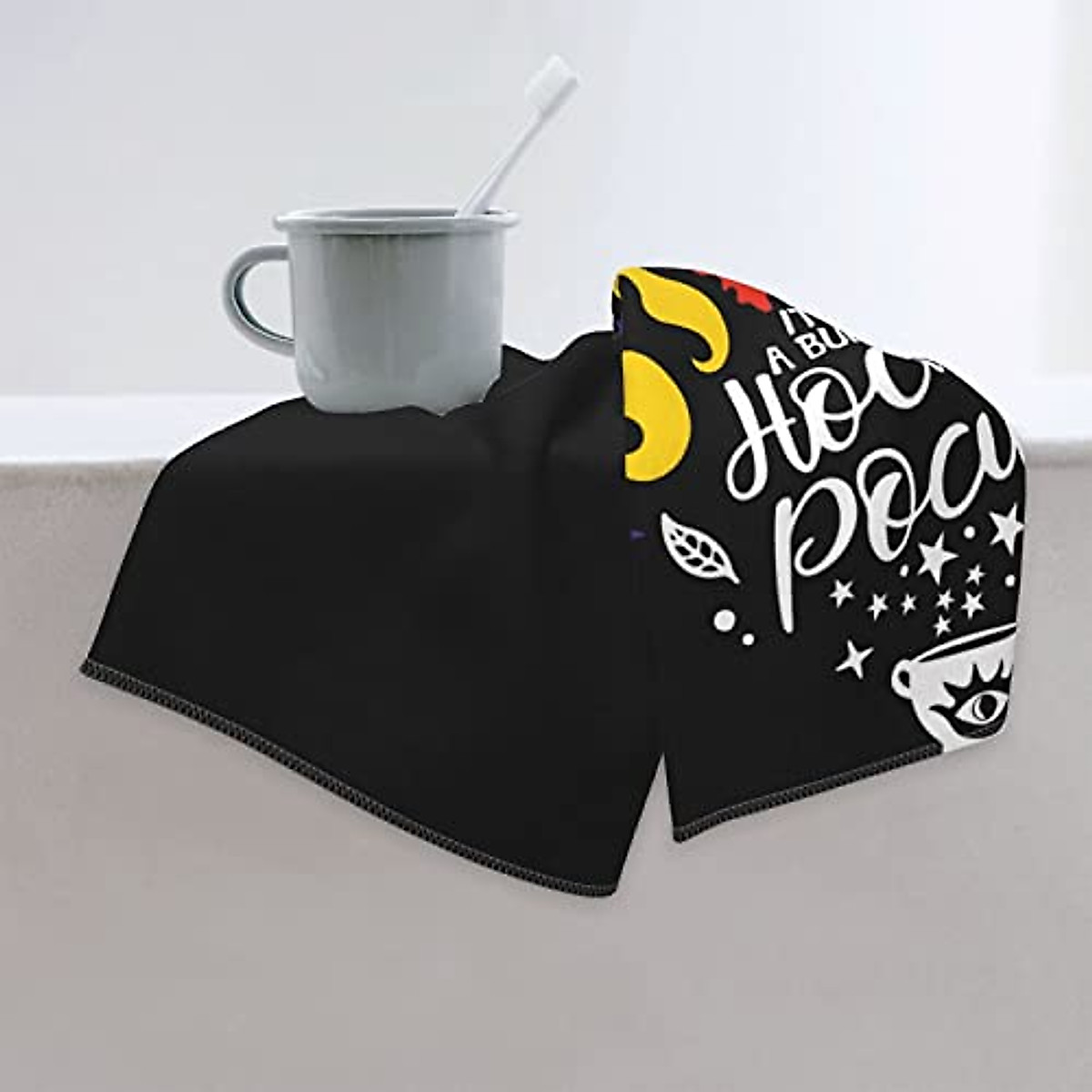 SUPLUCHOM Hand Towel Sanderson Sisters Halloween Hocus Pocus for Bathroom Kitchen Microfiber Fingertip Bath Towels 16 x 27.5 Inch Soft Decorative Home Hotel Gym Laundry Room