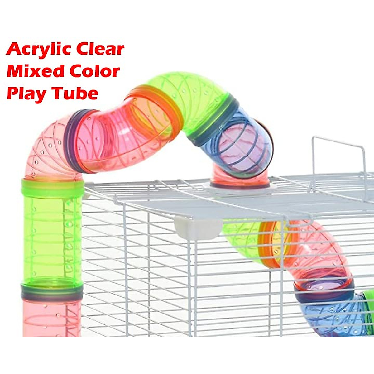 Pink Large 5-Levels Hamster Habitat Rodent Gerbil Mouse Mice Rats Animal Critters Home Cage Includes Complete Set of Accessories