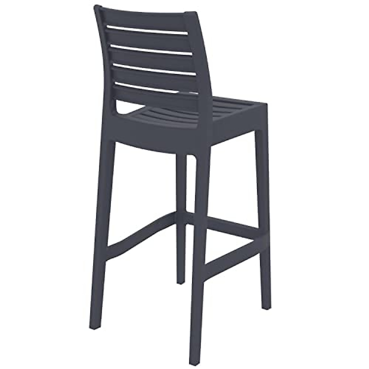 Compamia Ares 29.5" Outdoor Bar Stool in Dark Gray (Set of 2)