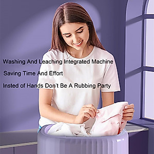 WHYATT Portable Washing Machine and Dryer Combo, 9L Small Collapsible, for Apartments, Dorm, Camping, RV, Travel Laundry