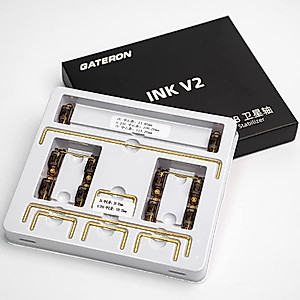 GATERON Ink V2 Screw in Stabilizer, RGB New Set Stab Hot Swap for 60% Layout MX Mechanical Keyboard