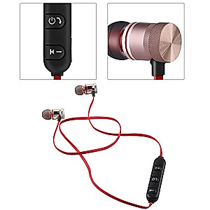 Yinhing Wireless Headphones Earbuds Headphones, Magnet Wireless Sports Earphone Headset Headphone for iPhone Android(Golden)