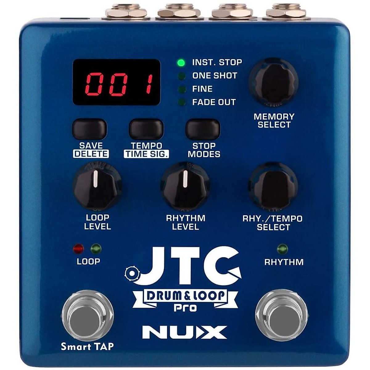 Briskdrop NUX JTC Pro Drum & Loop Pedal Bundle with 2 MXR Instrument Cables, 3 MXR Patch Cables and Dunlop Pick Pack, jtcprobundle1