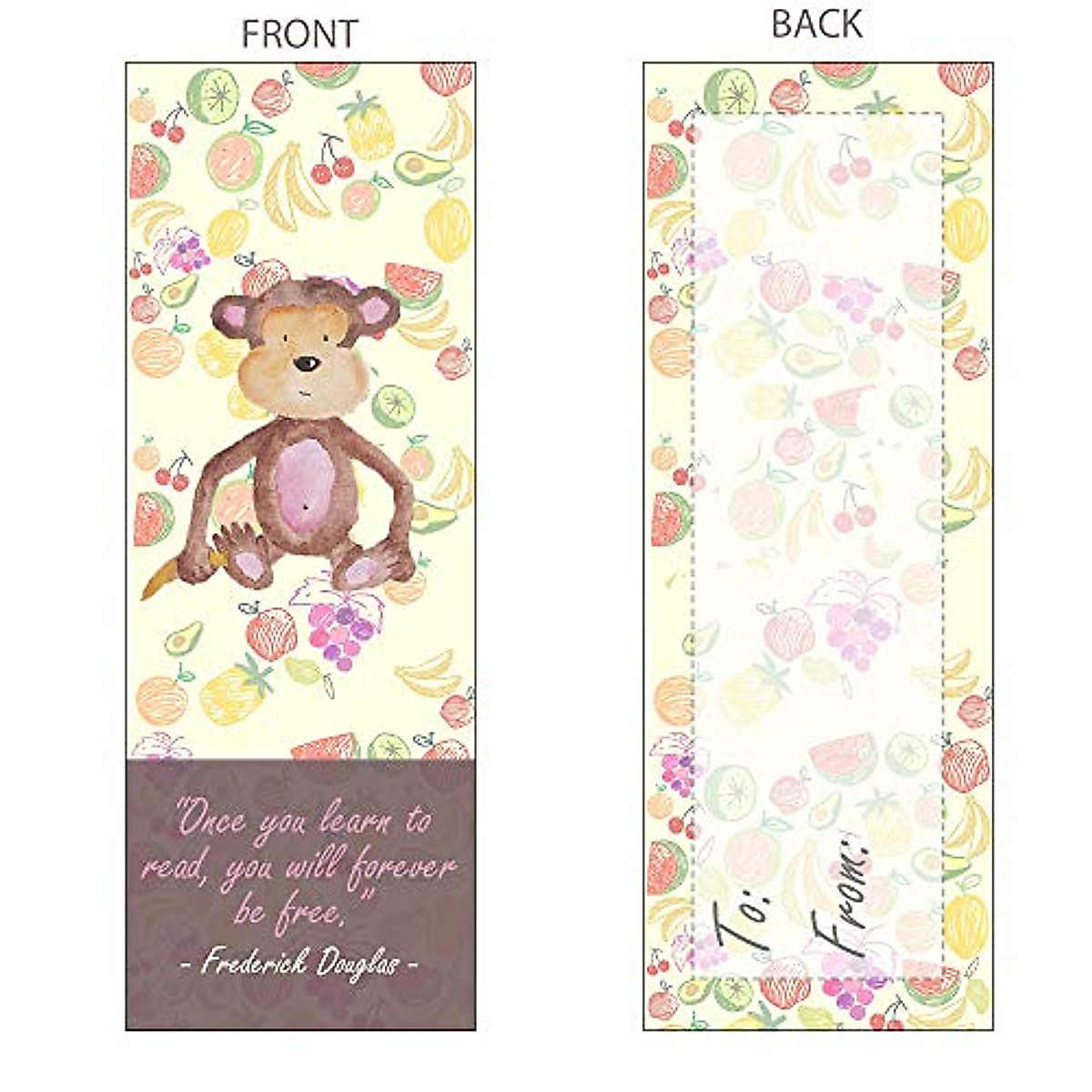 Simple Set of Bookmarks - 48 Recycled, Earth Friendly Bookmarks, Great for School Rewards or Little prizes