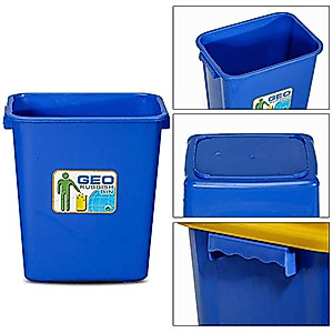 ZCM Trash Can Multifunctional Rubbish Bin Outdoor，Household Multifunction High Capacity Trash Can Plastic Trash Can No Cover Trash Can Garbage Bin 25L for Rubbish(Color:Red)