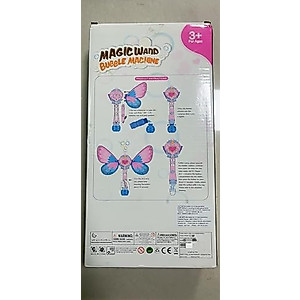 Sitodier Bubble Machine for Kids | Butterfly Bubbles Wand Blower for Toddlers 1000+ Bubbles per Minute | Outdoor Indoor Bubbles Blowing Toys Birthday Gift for Girls Bubble Solution Included