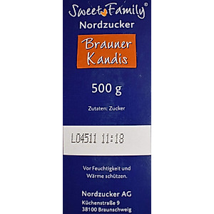 Nordzucker, Brauner Kandis (SweetFamily) 500g, Brown Sugar Candy