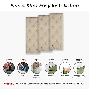 King Headboard Queen Size - Diamond Tufted Twin Headboard - Upholstered Queen Bed Wall Headboard Full- Peel & Stick Headboards Panels Queen Size - Diy headboard King Only - Wall Mounted Bed Headboard