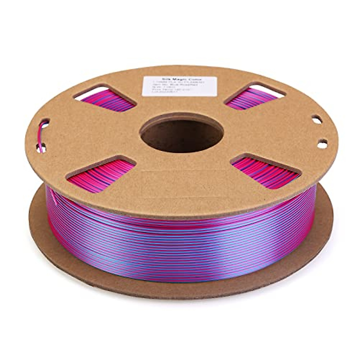 Tumbler PLA 3D Printer Filament, 1.75mm Dimensional Accuracy +/- 0.03mm 2.2lbs, Silk Magic Color Blue Rosered