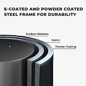 Grand patio Outdoor Side Table, 18-inch Small Round Side Table, Black Patio End Table with Adjustable Feet, Elegant Accent Side Table for Balcony Porch Deck Poolside