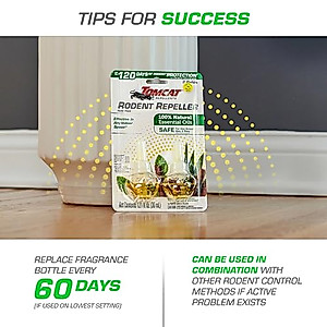 Tomcat Rodent Repeller Essential Oil Refill Pack Plug-In with Lemongrass, Cinnamon, and Peppermint Oil, 2 Refill Bottles