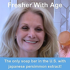 Mirai Clinical Persimmon Soap Bar for Body 100g - Helps Eliminate Nonenal - Japanese Natural Body Odor Soap for Men & Women