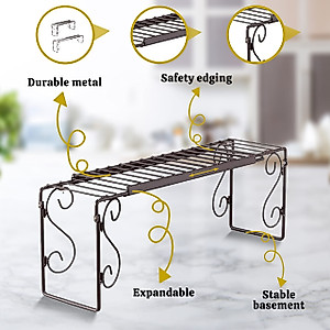 Kovot Expandable Over The Sink Shelf Extends in length from 24.5" to 40.75" | Add additional storage for soaps, cleansers, sponges and more 8.5" H x 5.75" D (Bronze)