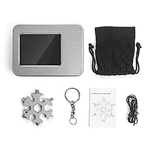 Snowflake Multi Tool 19-in-1 Stainless Steel Multitool Keychain Bottle Opener/Screwdriver/Portable Outdoor Travel Camping Multi Function Pocket MultiTool Gadgets for Men