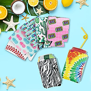 12 Pack Beer Can Coolers Sleeves Neoprene Drink Cooler Sleeves,for Standard 12 Ounce Cans Beer Coolers for Parties, Events or Gift (Classic collocation A)