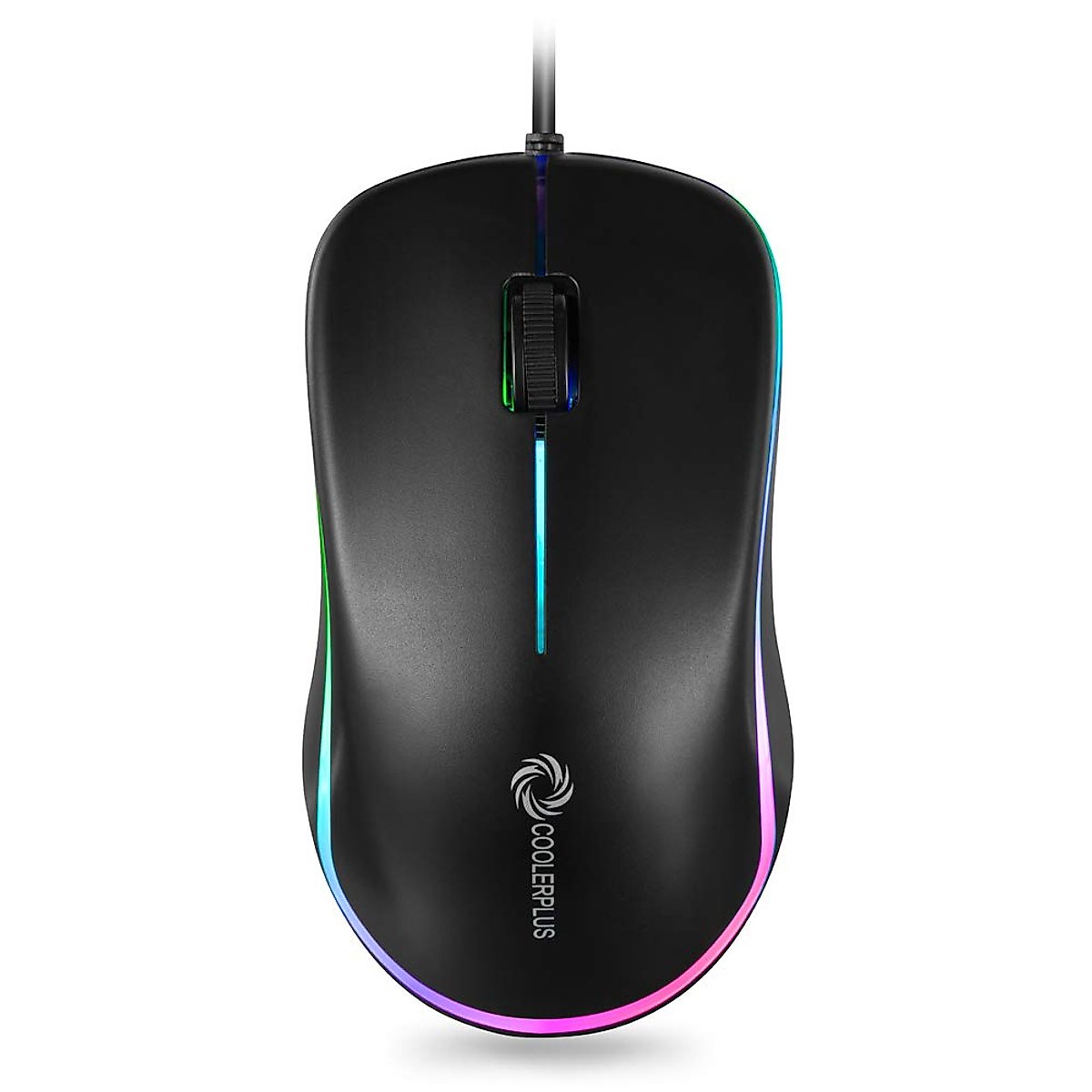 COOLERPLUS FC112 USB Optical Wired Computer Mouse with Easy Click for Office and Home, 1000DPI, Premium and Portable,Compatible with Windows PC, Laptop, Desktop, Notebook (Black)
