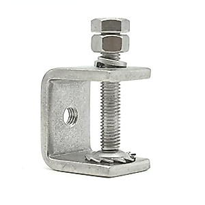 5Pcs Stainless Steel C-Clamp ,Wood Clamps,Tiger Heavy Duty Wood Working Heavy Duty C-clamp with Wide Jaw Openings ,Multi-Tooth Non-Slip Bowl for Welding/Carpenter/Building/Household Mount