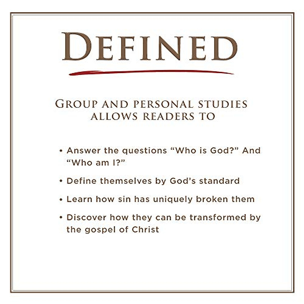 Defined - Bible Study Book: How God Has Identified You