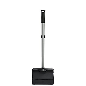 Janico 1085 Commercial Lobby Dustpan Upright, Aluminum Handle, 37” Length, Black