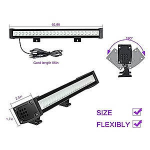 FAISHILAN 2 Pack 40W Black Lights LED Black Light Bar, IP65 Waterproof BlackLights Glow in The Dark Party for Blacklight Party Halloween Bedroom Body Paint Stage Light Fluorescent Poster