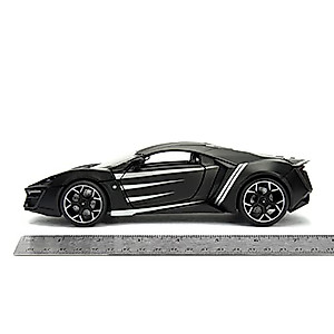 Jada Toys Marvel Black Panther & Lykan Hypersport Die-cast Car, 1:24 ScaleVehicle & 2.75 Collectible Figurine