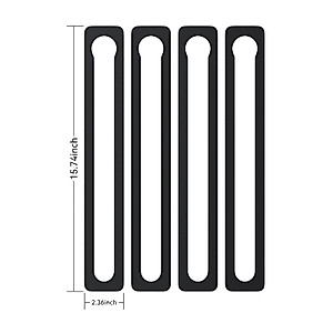 JNIHEEP Coffee Pod Holder Metal Black Adhesive Capsule Holder for Original Line Nespresso Pods,Vertically or Horizontally Mount on Wall or Under Cabinets,15.75" L by 2.38" x 4 Packs Storage Holds 44