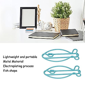 Office Clips, Light Portable Shaped Paper Clips Metal Material 100 Pcs for School