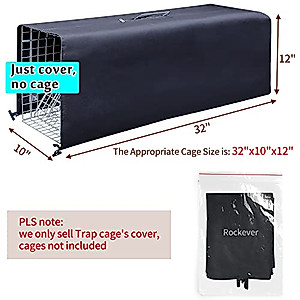 Trap Cage Cover, Animal Trap Cage Cover Small Animal Trap Cover for 1-Door Humane cat Trap 32 x 10 x 12inch, [just Cover，No cage]